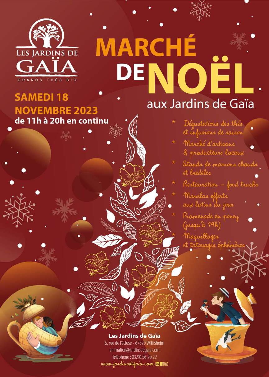 Marché de Noël local et engagé le 18/11 aux Jardins de Gaïa